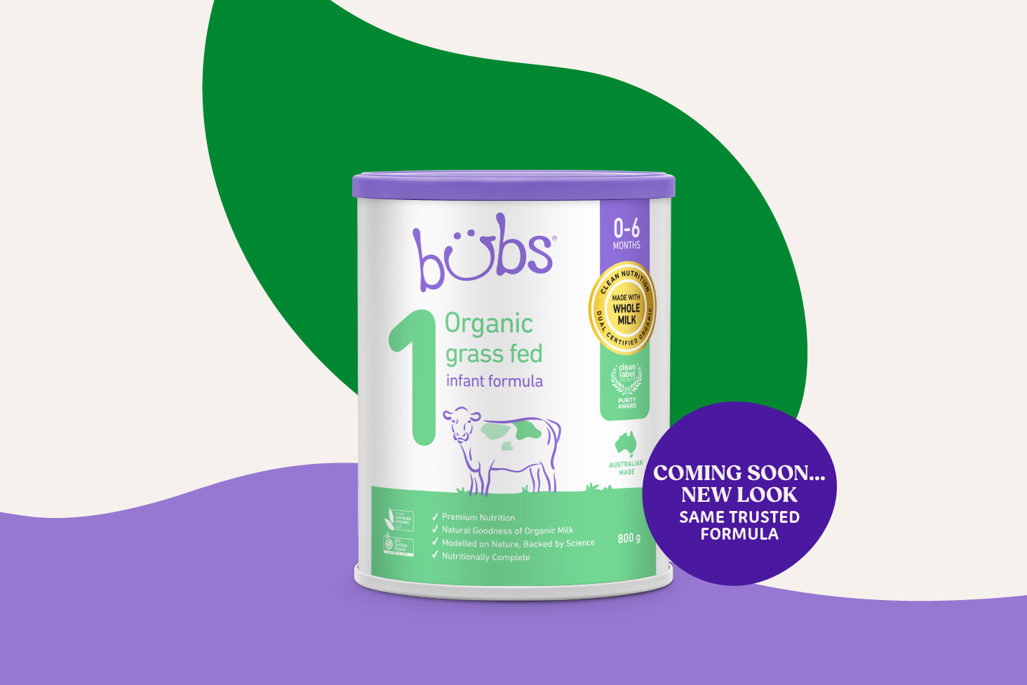 Bubs Organic® Grass Fed Infant Formula Stage 1 – Bubs Australia