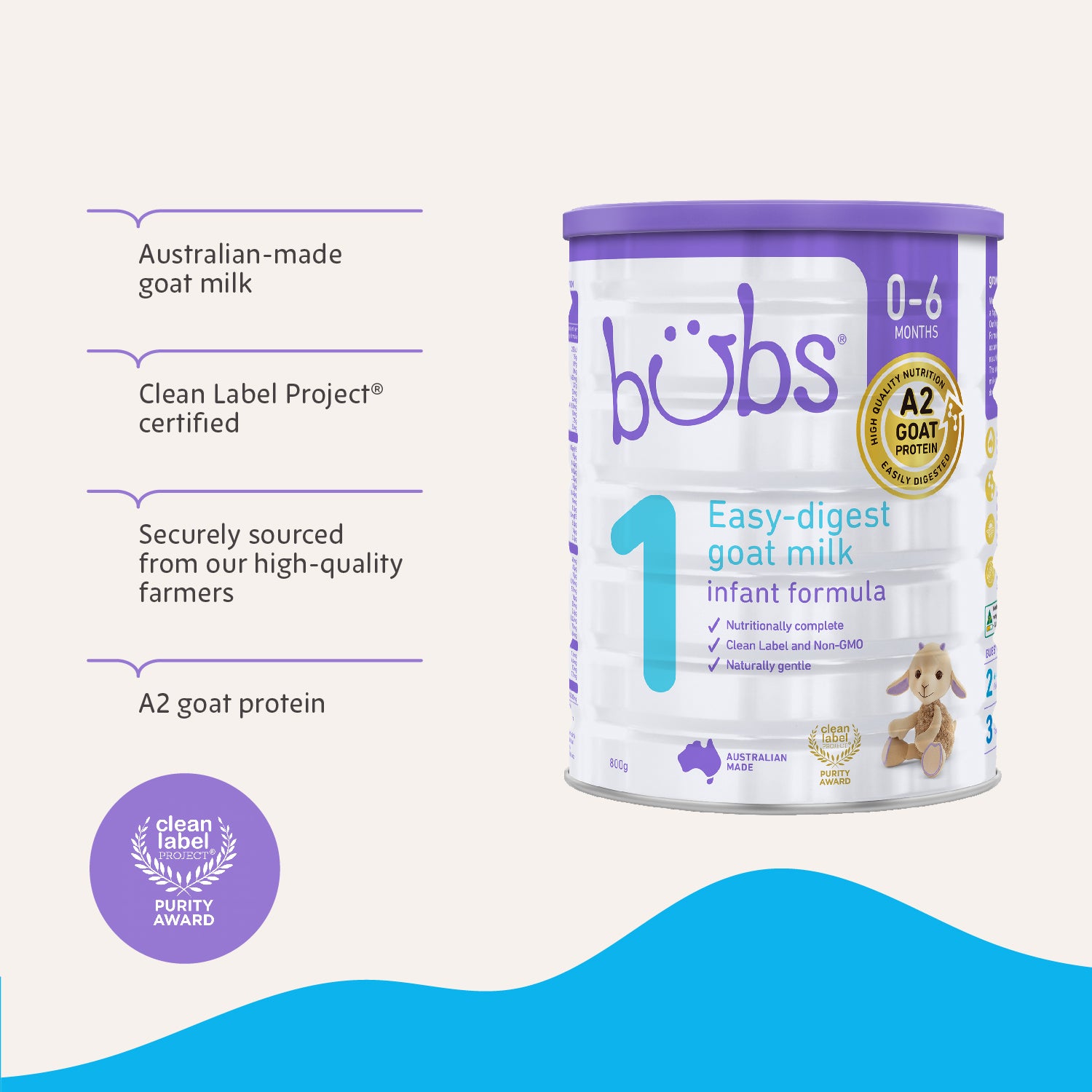 Bubs® Easy-digest Goat Milk Infant Formula Stage 1 – Bubs Australia