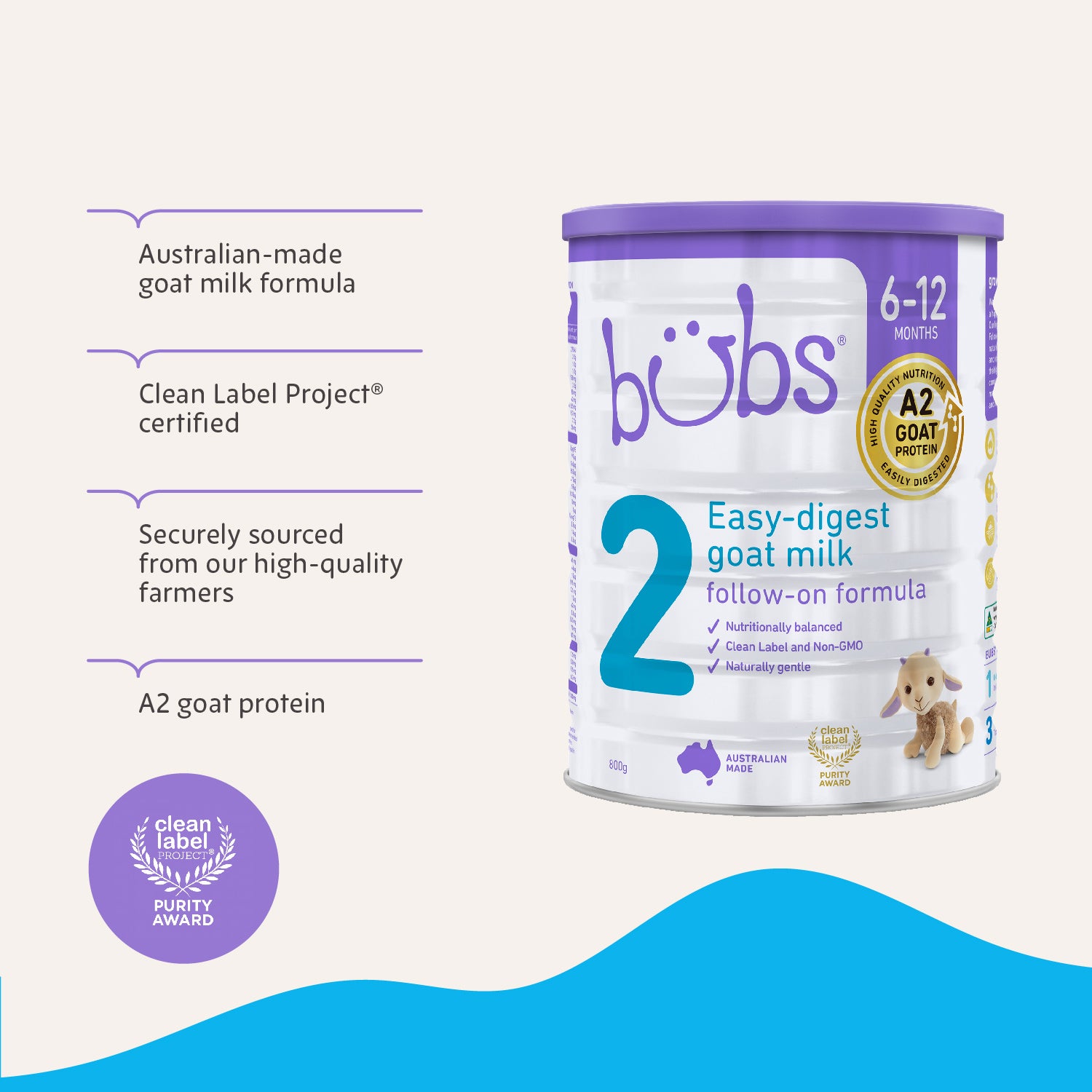 Bubs® Easy- digest Goat Milk Follow-on Formula Stage 2 – Bubs Australia
