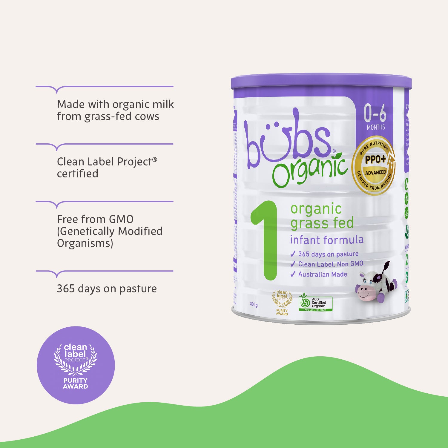 Bubs Organic® Grass Fed Infant Formula Stage 1 – Bubs Australia