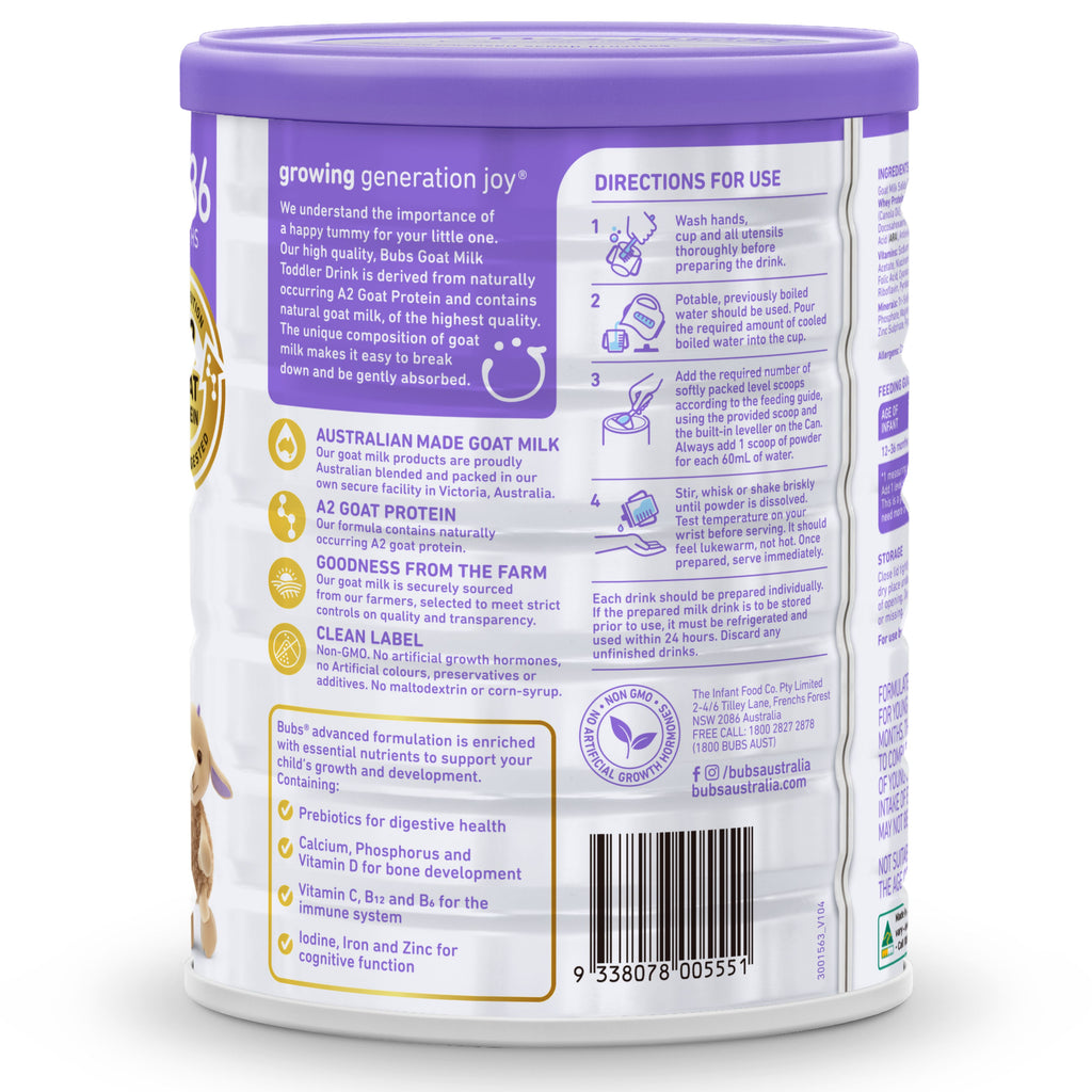 Bubs® Australian Goat Milk Toddler Drink Stage 3 – Bubs Australia